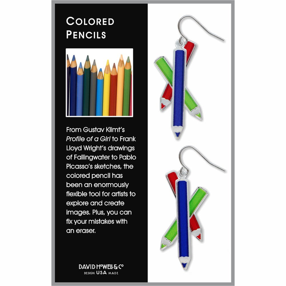 Colored Pencils Earrings | David Howell & Company