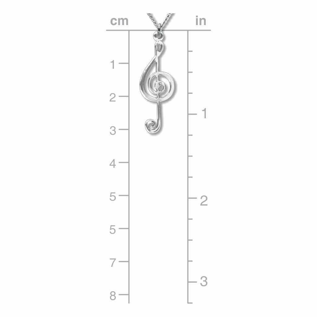 Small G-Clef Silver Pendant | David Howell & Company